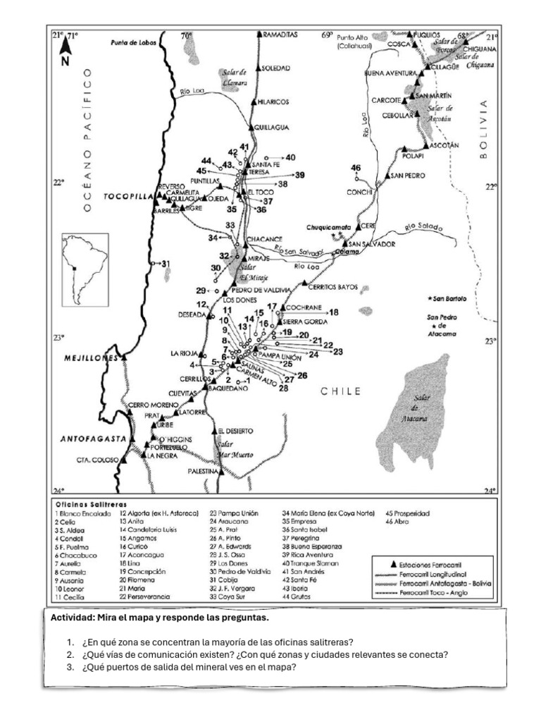 Actividad - Mapa Oficinas Salitreras | PDF