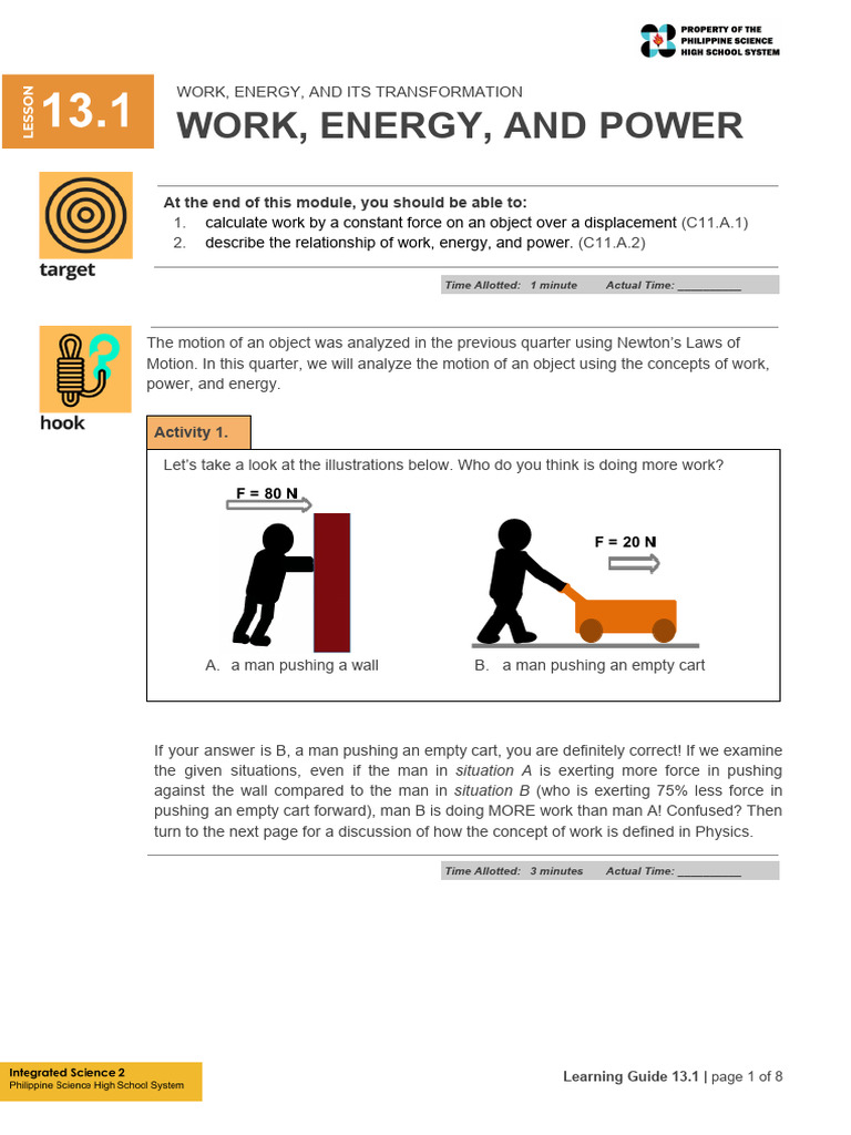 Physics: Work, Energy & Power Basics | PDF | Force | Potential Energy