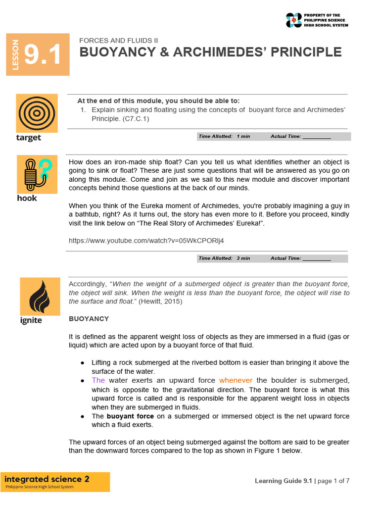 Buoyancy & Archimedes' Principle | PDF | Buoyancy | Density