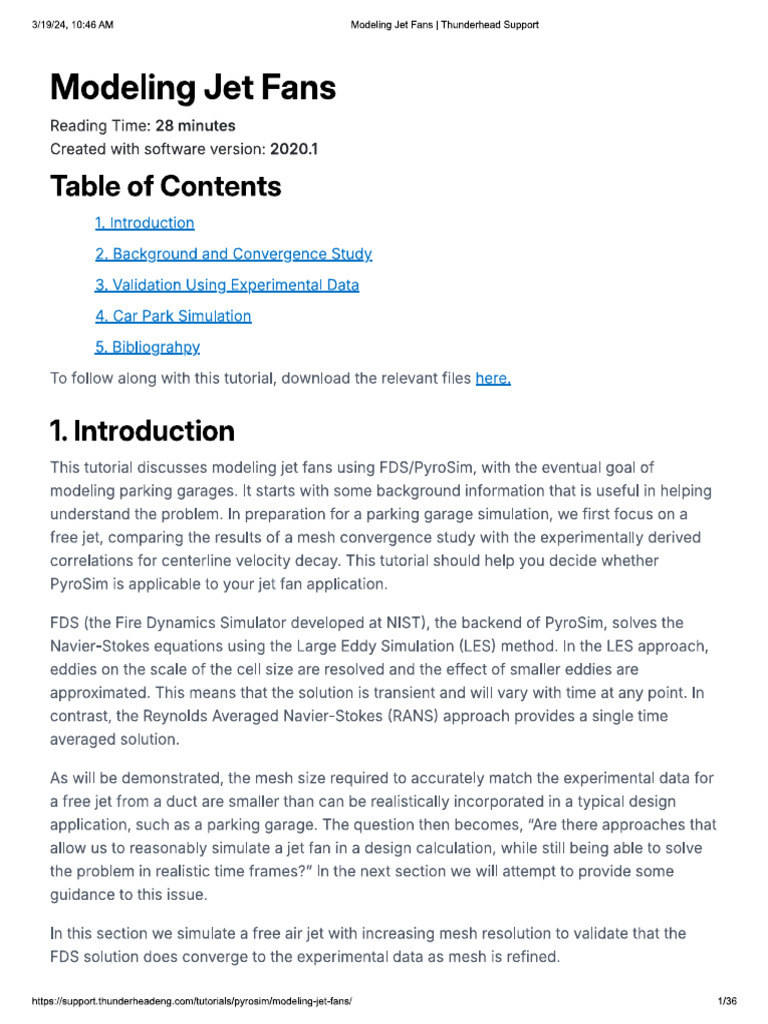 Modeling Jet Fans _ Thunderhead Support | PDF