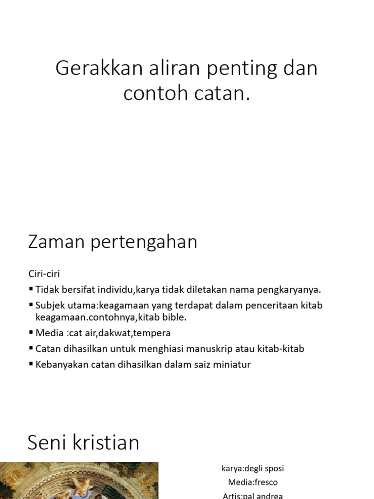 Aliran dan Contoh Seni Catan | PDF