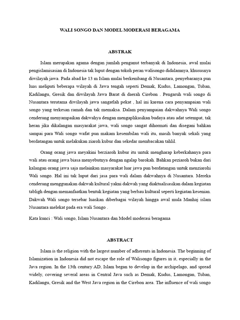 WALI_SONGO_DAN_MODEL_MODERASI_BERAGAMA | PDF
