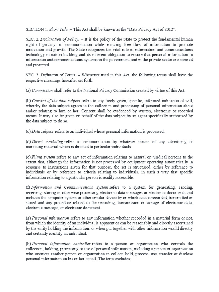 Section 1 | PDF | Information | Justice