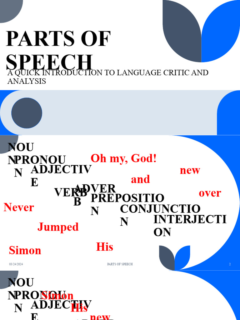 Understanding Parts of Speech | PDF | Noun | Adverb