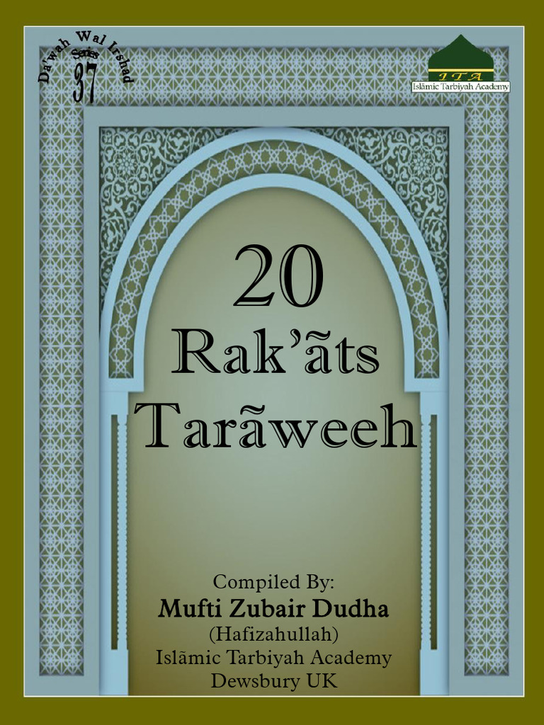 20 Rak'Ats Taraweeh Mufti Zubair Dudha | PDF | Hadith | Theocracy