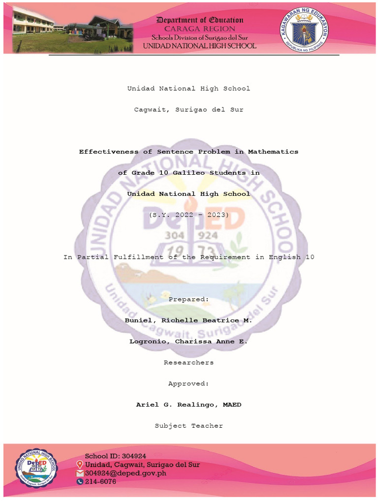 Buniel and Logronio Chapter 1 3 | PDF | Reading Comprehension | Attitude (Psychology)