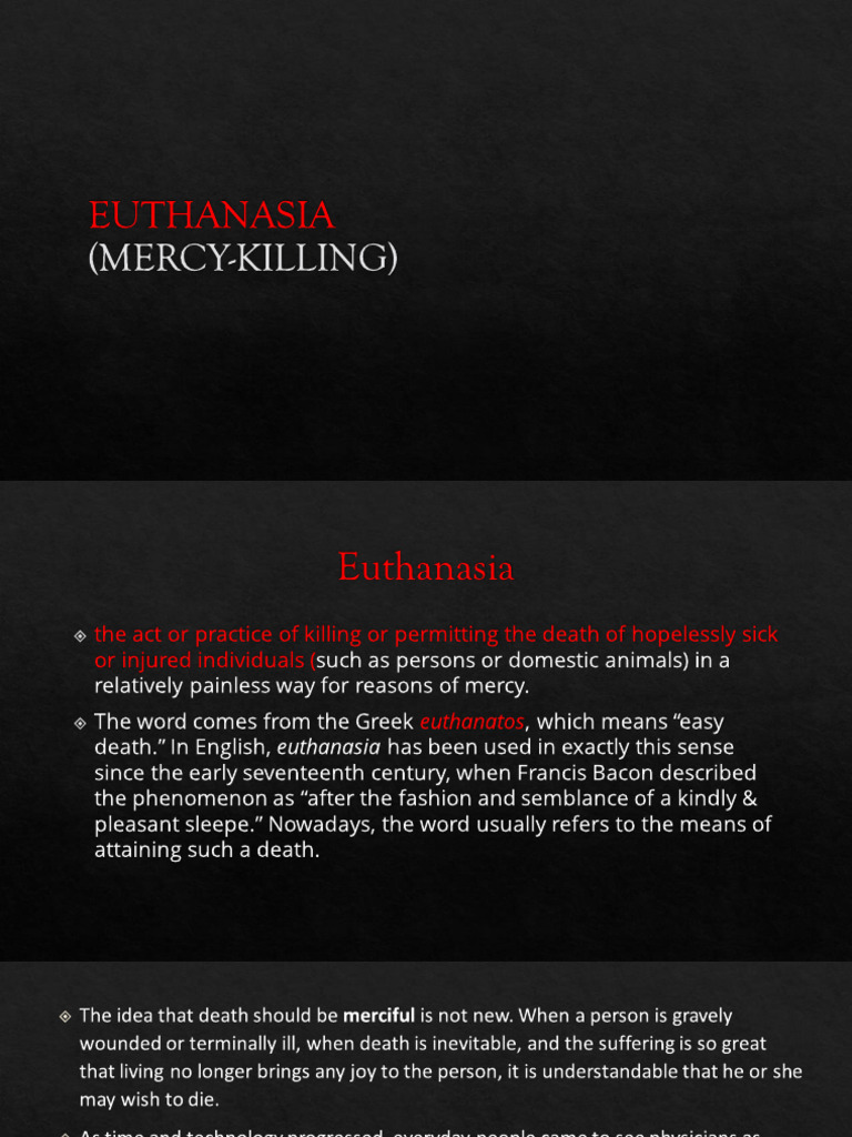 Understanding Euthanasia and Its Ethics | PDF | Social Science ...