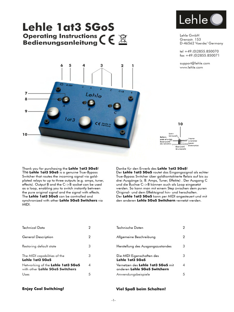 Lehle 1at3 SGoS Manual&Uses V1.3 | PDF
