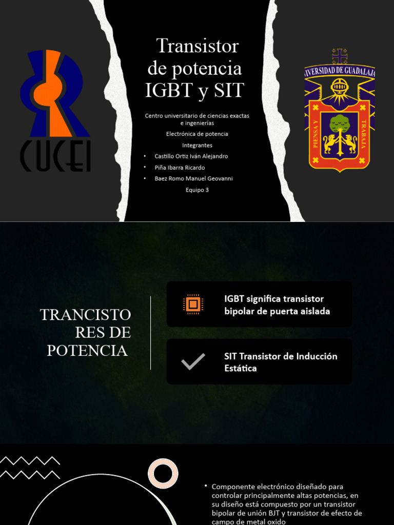 transistores IGBT y SIT | PDF | Transistor | Transistor de unión bipolar