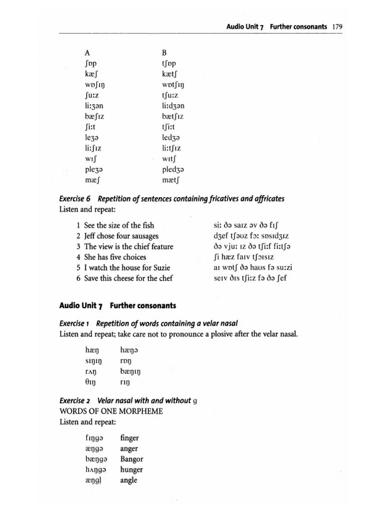 Other Consonants Exercises | PDF | Oral Communication | Linguistics