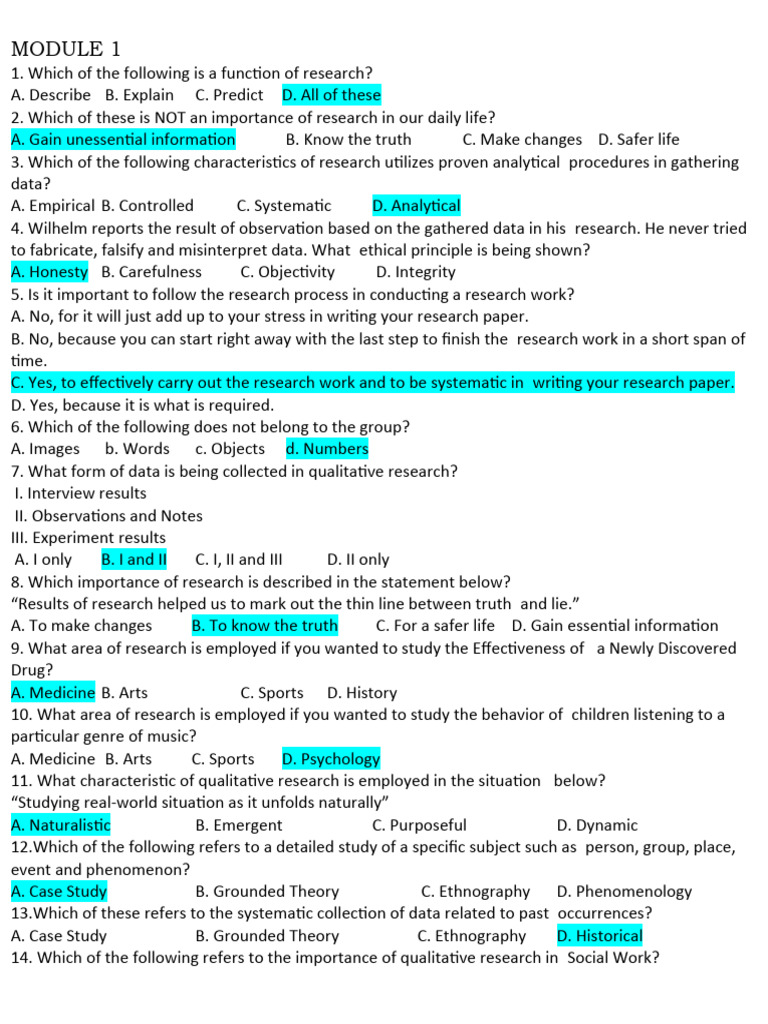 Module 1 | PDF | Qualitative Research | Citation