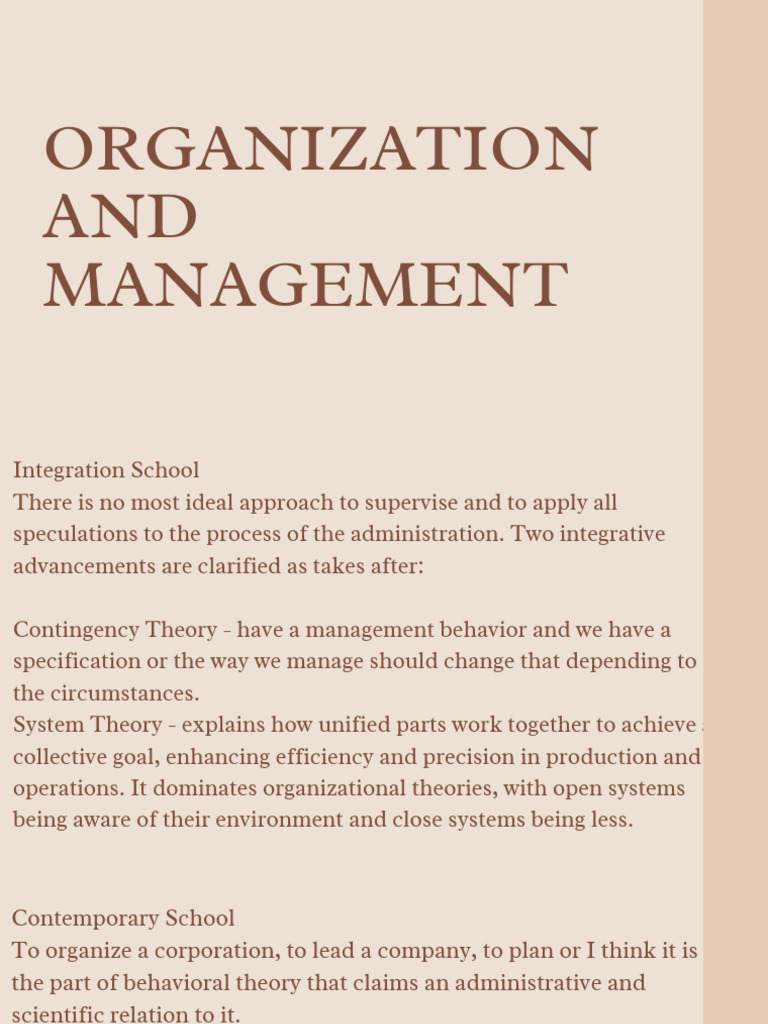 Organization AND Management | PDF