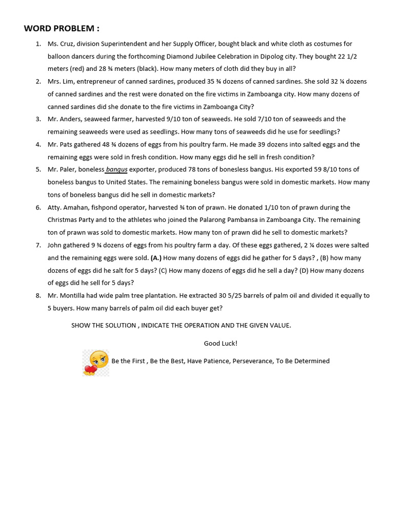 Word Problem | PDF