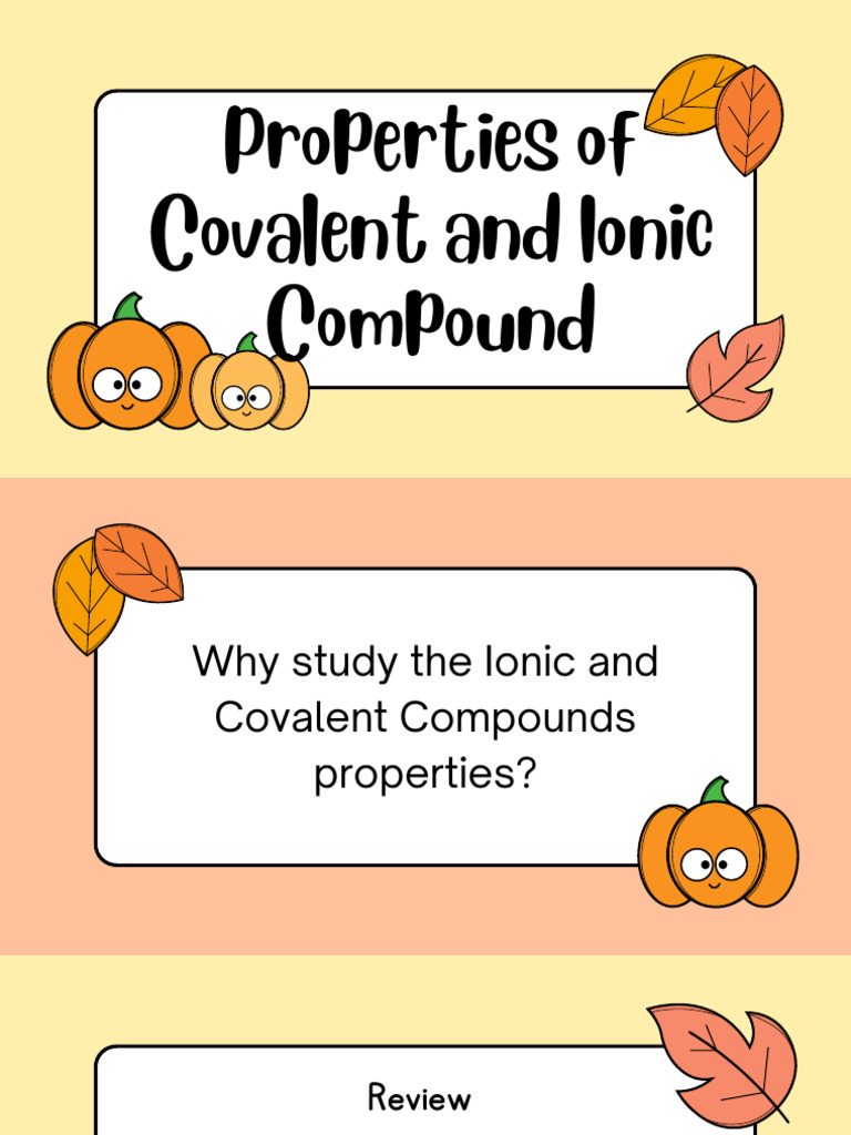 Ionic vs Covalent Compounds Explained | PDF | Intermolecular Force | Chemical Compounds
