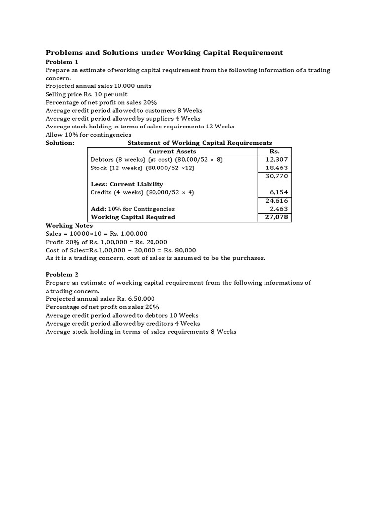 Working Capital Management 3 | PDF | Finance & Money Management | Credit