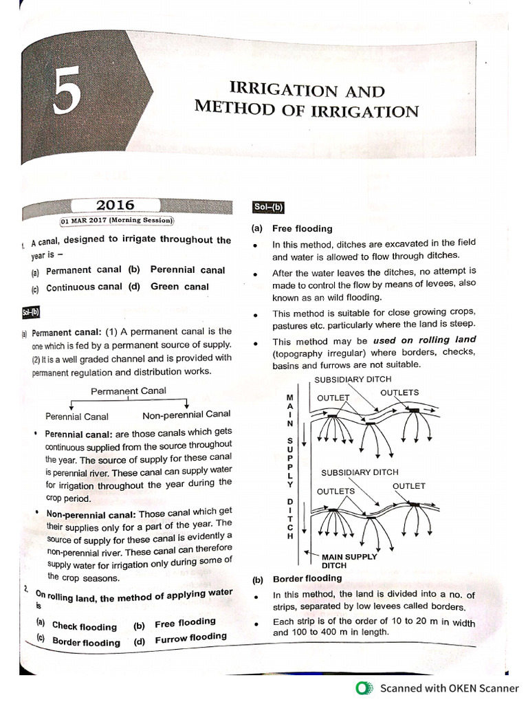 SSC Je Irrigation Questions | PDF