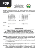 Ra 11148 Barangay Resolution | PDF | Health Sciences