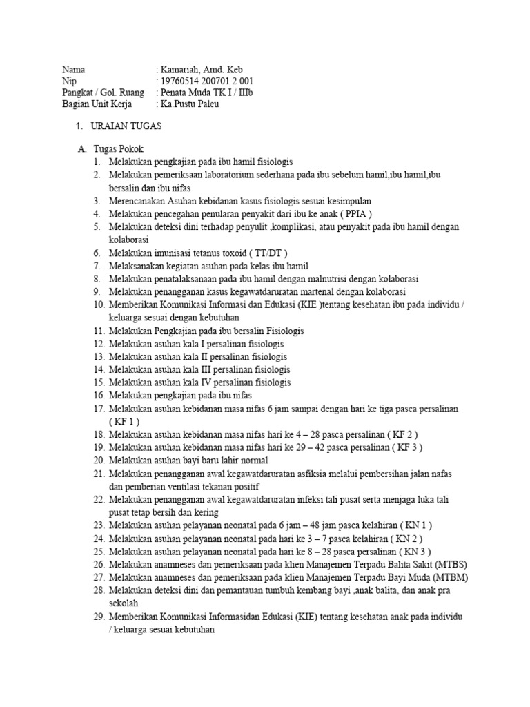 Urain Tugan Bidan Mahir | PDF