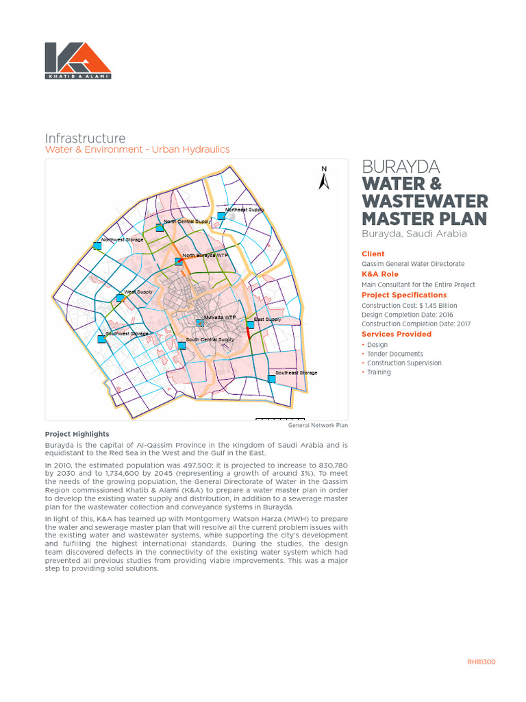 Burayda Water & Wastewater Master Plan | PDF | Water | Sewerage