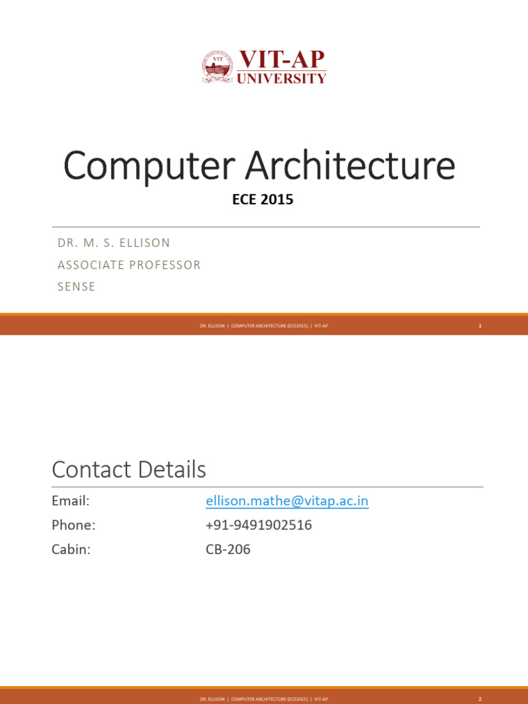 ECE2015 - CA - All Slides | PDF | Central Processing Unit | Integrated Circuit