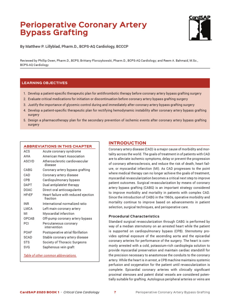 cd2020b1 Sample | PDF | Coronary Artery Bypass Surgery | Coronary ...