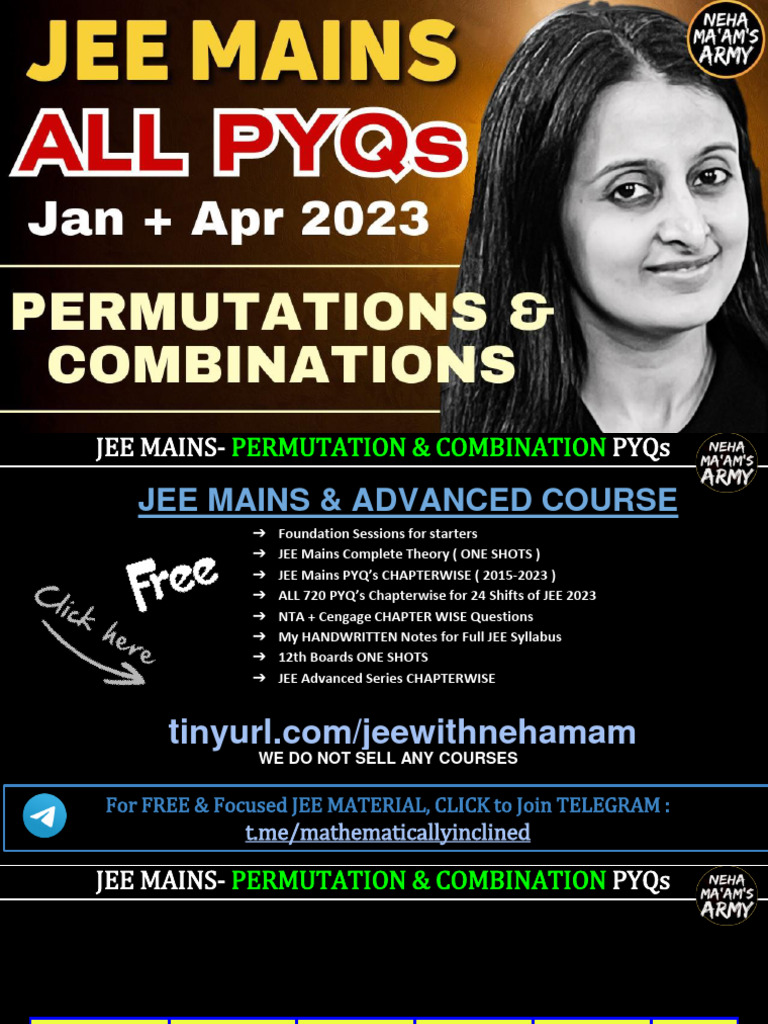 Permutation & Combination - JEE (Main) - 2024 | PDF