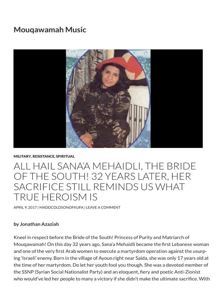 All Hail Sana'a Mehaidli, The Bride of The South! | Download Free PDF ...