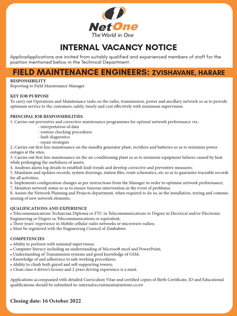 Field Maintenance Engineers | PDF | Computer Network | Computing