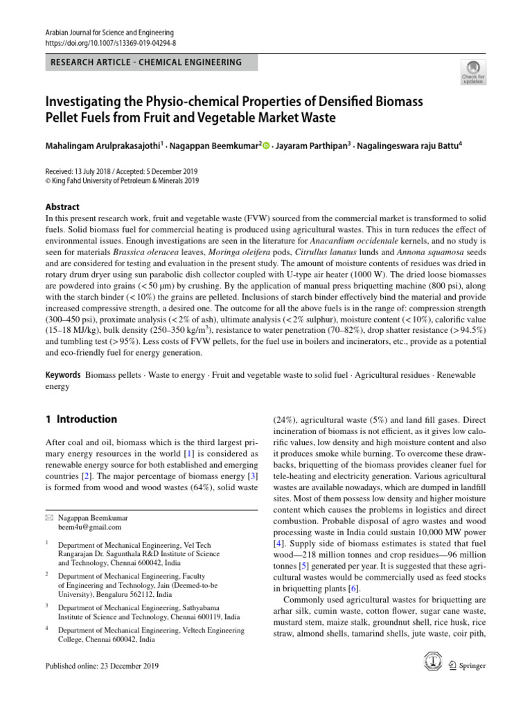 Physio-Chemical Properties of Fruit and Vegetables | Download Free PDF | Biofuel | Fuels