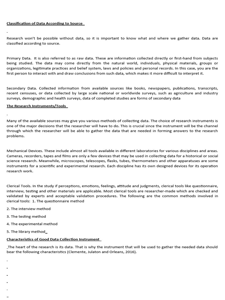 Data Collection | PDF | Data | Questionnaire