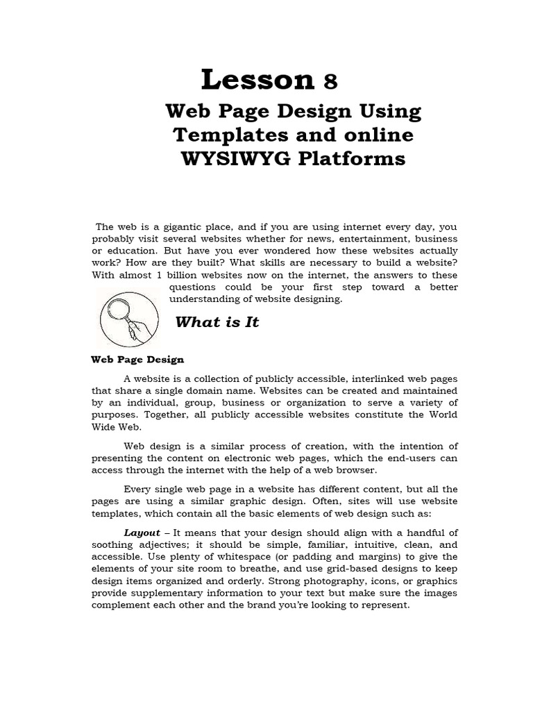 Lesson 8 | PDF | Web Design | Software