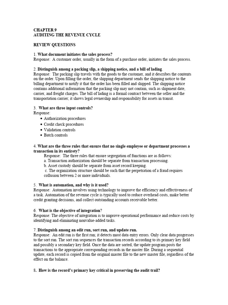 IT Audit 4ed SM Ch9 | Download Free PDF | Receipt | Computer Data Storage