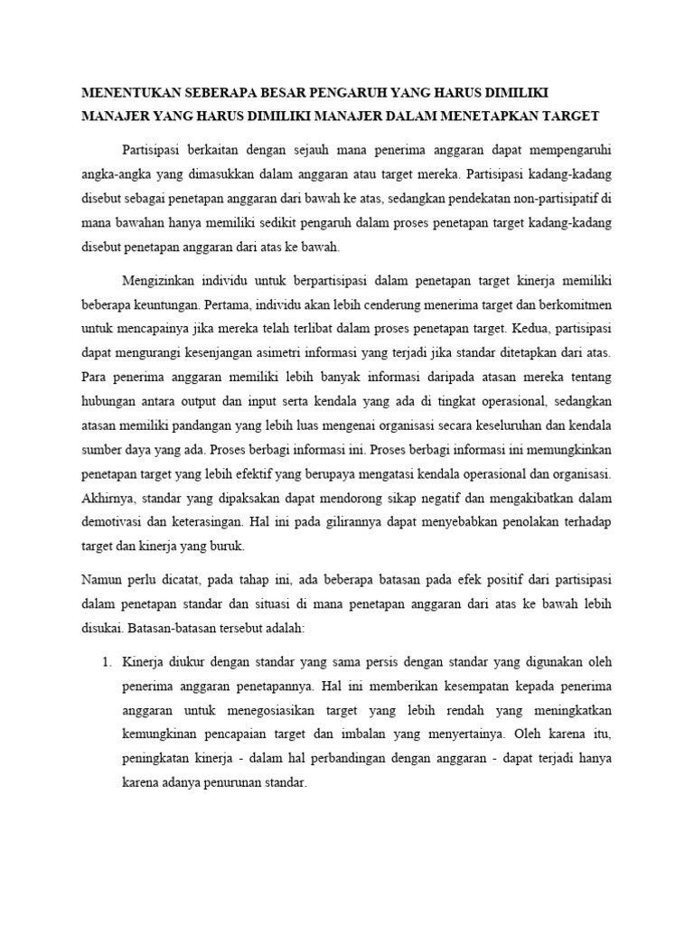 Menentukan Seberapa Besar Pengaruh Yang Harus Dimiliki Manajer Yang ...