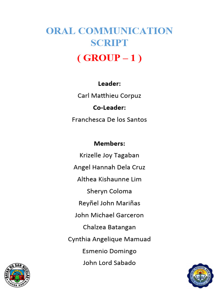 Group 1 Oral Com Script Final | PDF | Foods | Cuisine