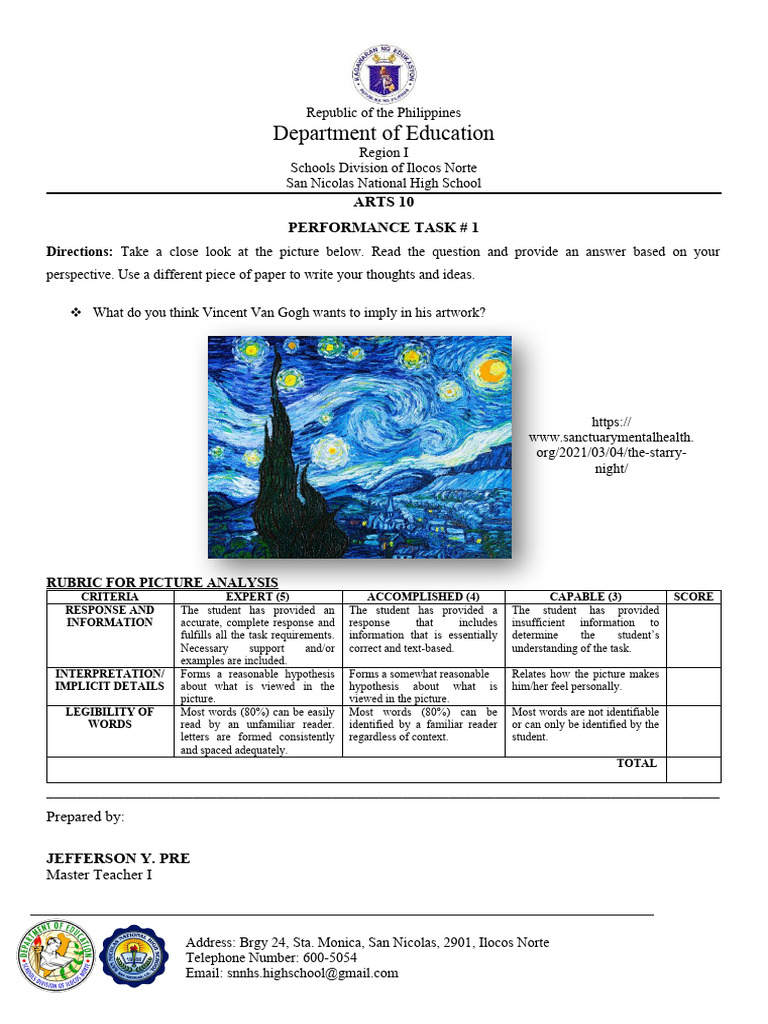 P1 Arts 10 | PDF | Cognitive Psychology | Human Communication