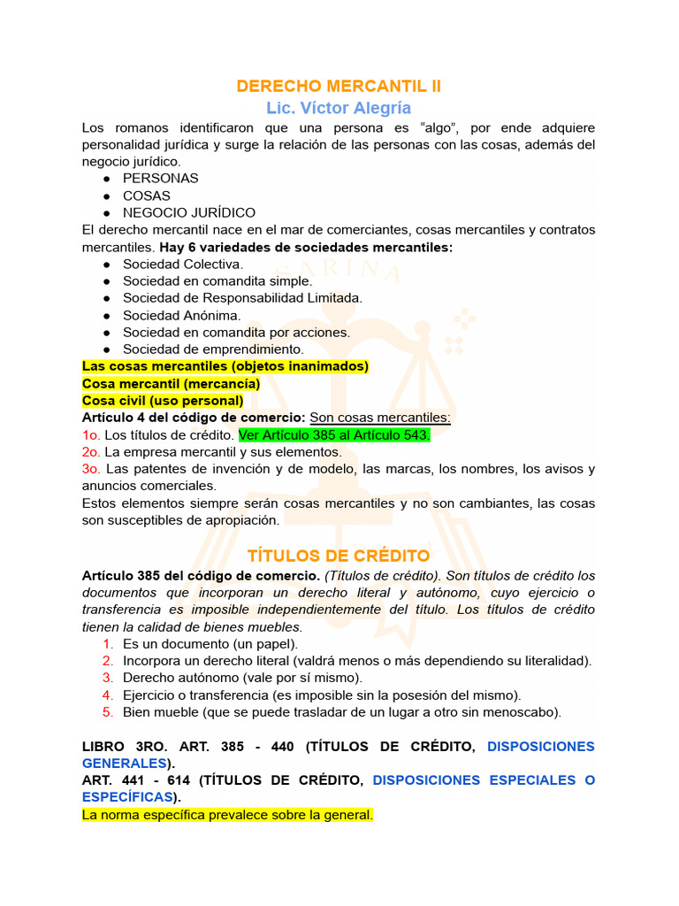 DERECHO MERCANTIL II-fusionado | Descargar gratis PDF | Instrumento negociable | Cheque