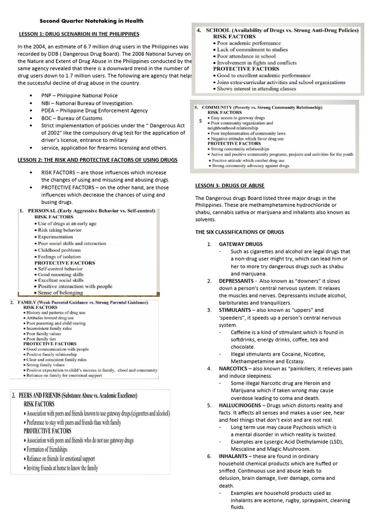 2nd Quarter HEALTH NOTEKING | PDF