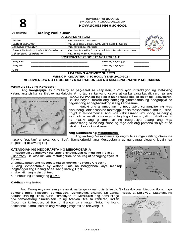 Ap8 Las Q1 LC4 Week 5 Marquez Jovirisa D | PDF