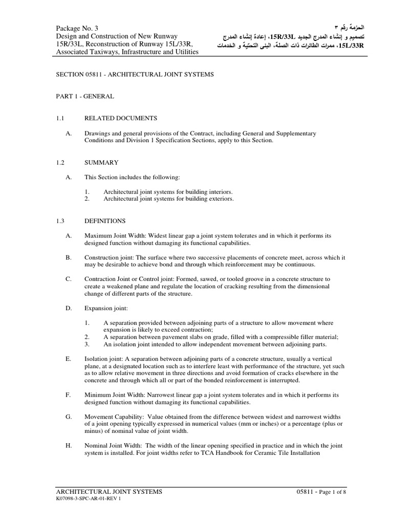 Architectural Joint Systems Overview | PDF | Concrete | Extrusion