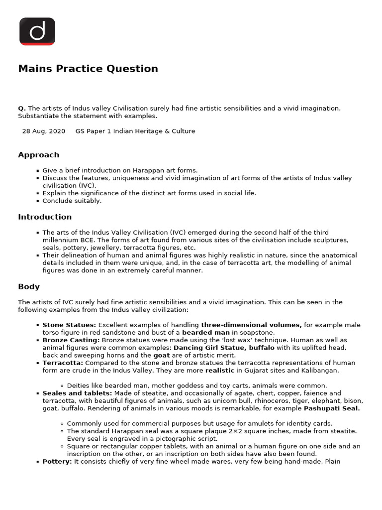 Mains Practice Question: Approach | PDF
