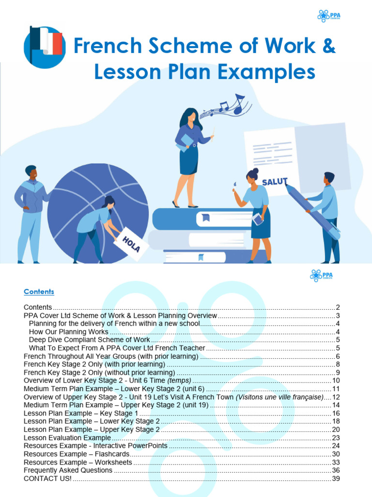 French Scheme of Work Lesson Plan Examples Units 1-24-2021 22 FIN | PDF ...
