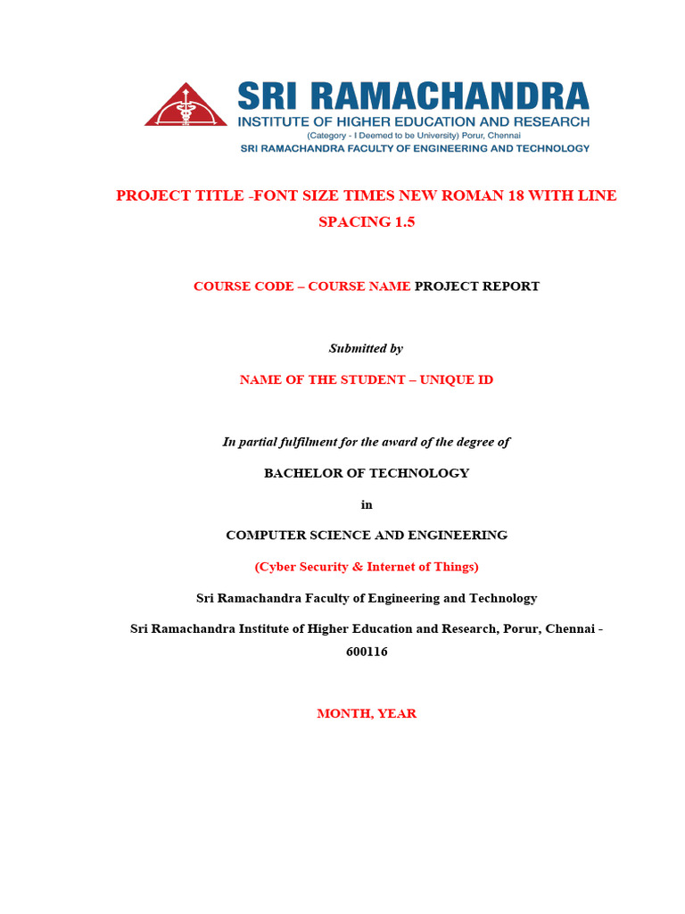 Sample Project Report | PDF