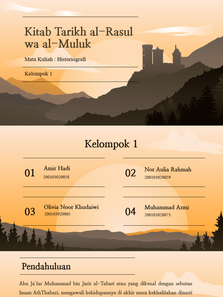 Kel. 1 - Kitab Tarikh Al-Rasup Wa Al-Muluk Karya Imam At-Thabari | PDF