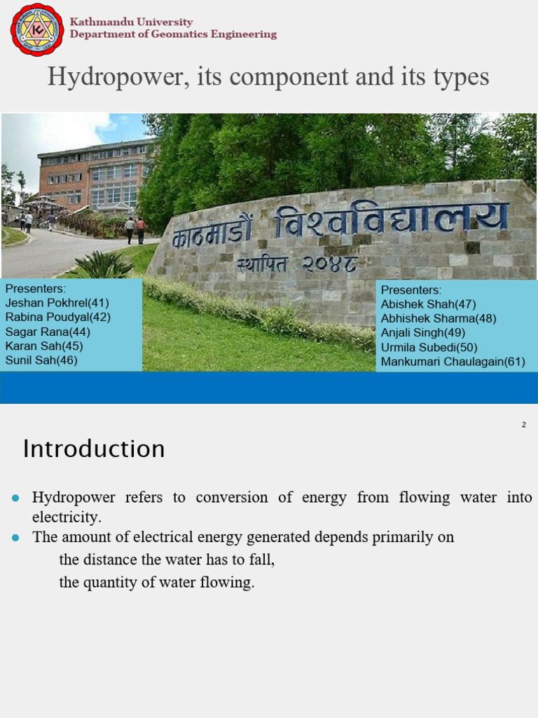 Hydropower-presentation | PDF | Turbine | Hydroelectricity