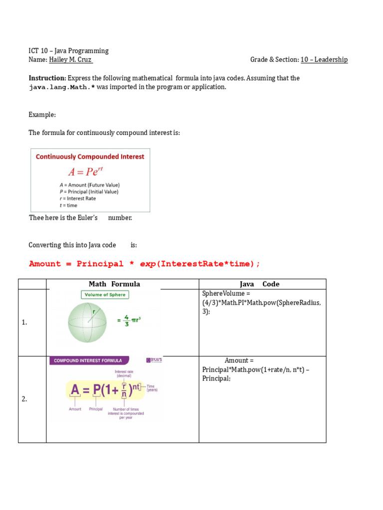 Ict 10 Javamathclass Pdf 