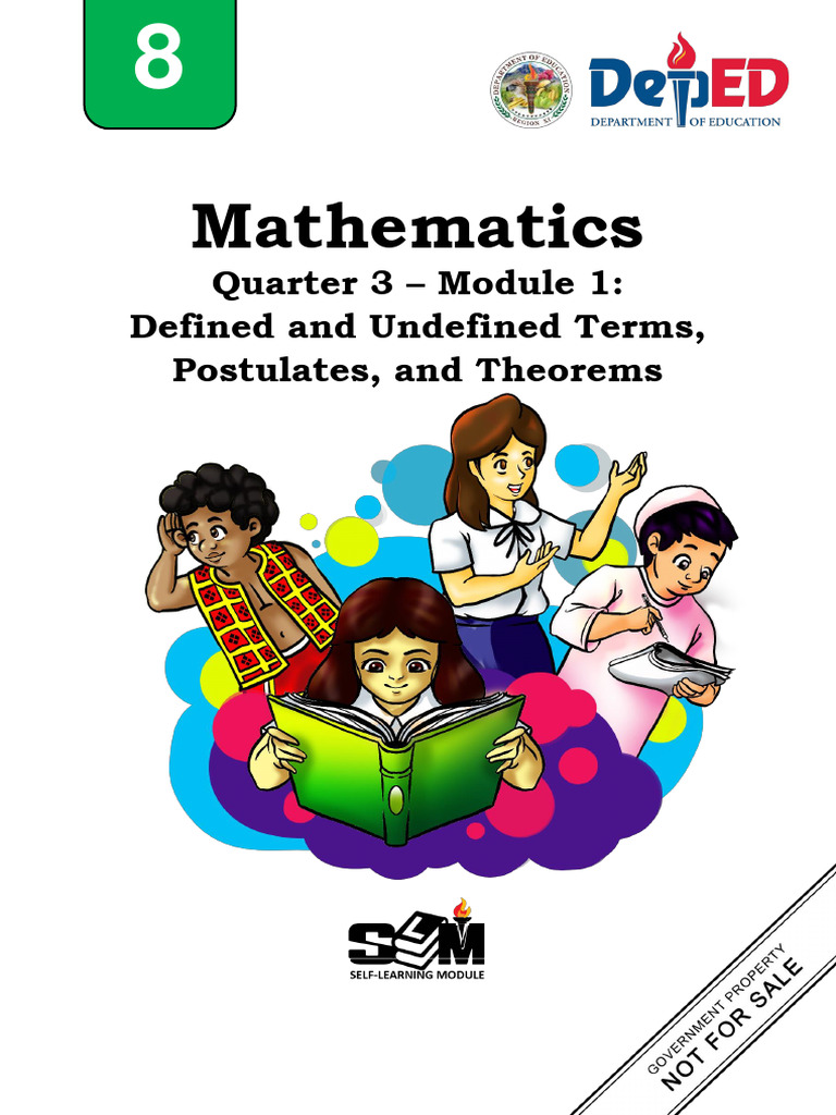 Math8 Q3 M1 Defined and Undefined Terms | PDF