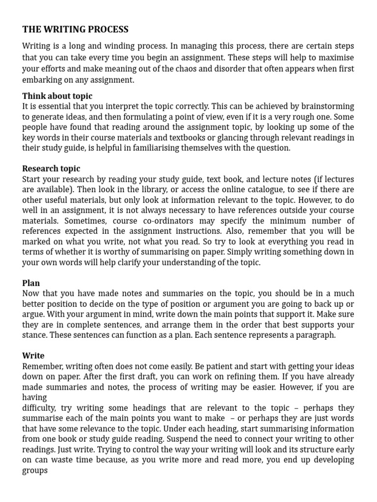 The Writing Process | Download Free PDF | Argument | Essays