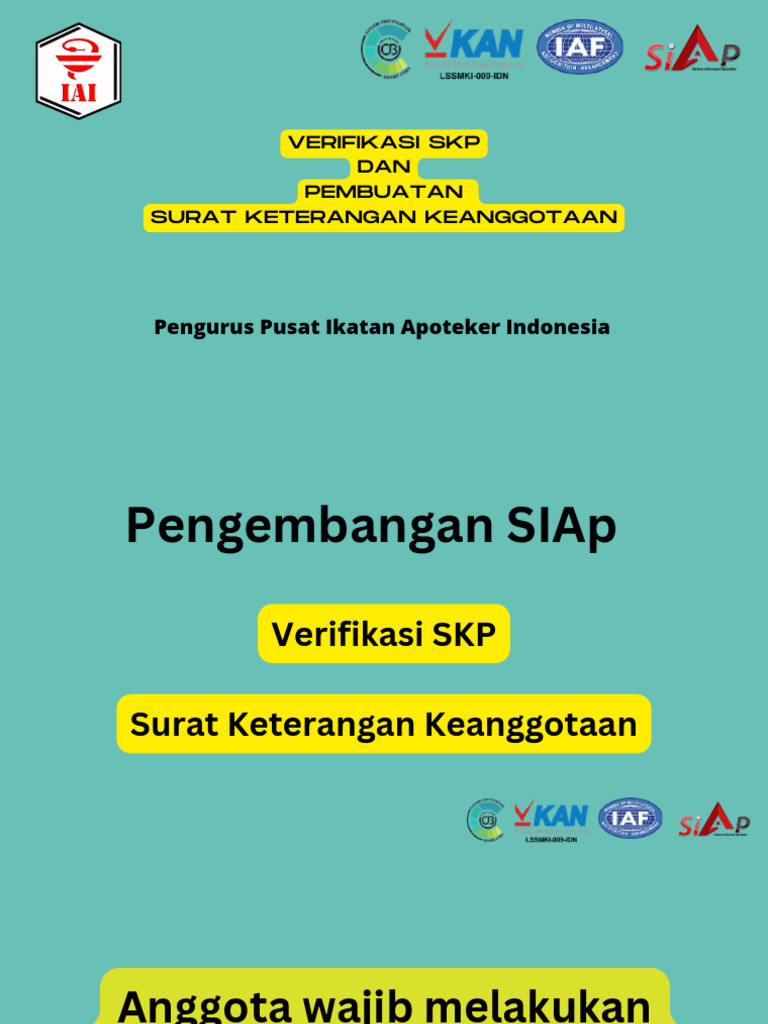 22040207-Sosialisasi Edaran Terkait Verifikasi SKP Dan Layanan SKK Pada Aplikasi SIAp | PDF ...