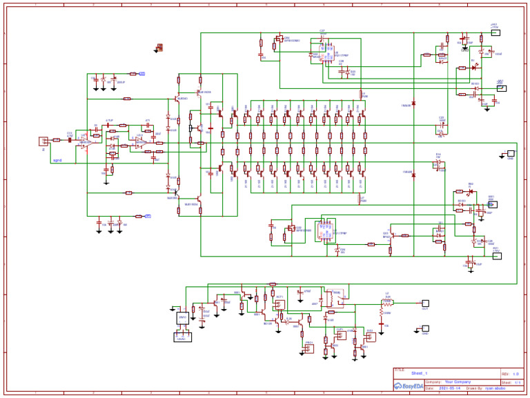 Schematic - Apex H900 Audio Amplifier - 2024 03 24 | PDF