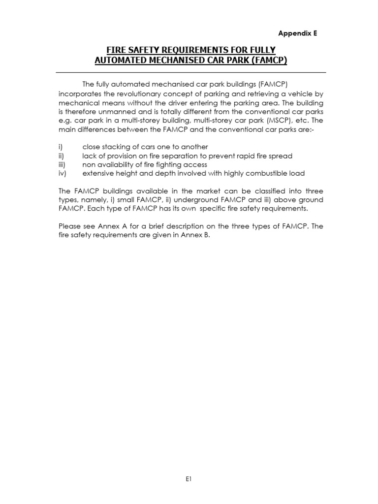 Appendix E | PDF | Fire Sprinkler System | Parking